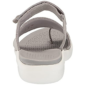 BZees Womens Carry On Slide Sandal Silver Smoke Camo Print 7.5 M