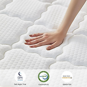 netply Full Size Mattress, 10 Inch Full Mattress in a Box, Hybrid Memory Foam & Individually Pocket Spring to Improve Sleep and Pain Relief, Medium Firm Mattress, CertiPUR-US Certified.