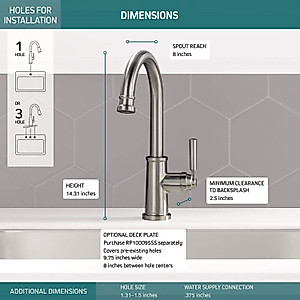 Peerless Westchester Single-Handle Kitchen Sink Faucet, Stainless P1923LF-SS