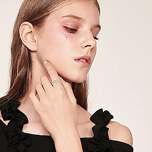 YLT 925 Sterling Silver Peace Dove Animal Jewelry Ring CZ Dove with Olive Leaf Adjustable Open bird of peace rings Gifts for Women Teens