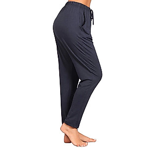 HEYHUN Plus Size Womens Athleisure Joggers Ultra Soft Casual Yoga Lounge Pants with Pockets - Heather Navy - 1XL