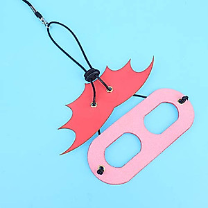 Balacoo Adjustable Bearded Dragon Harness Reptile Leash Lizard Nylon Suede Traction Rope with Bat Wings for Guinea Pig Hamster Amphibians