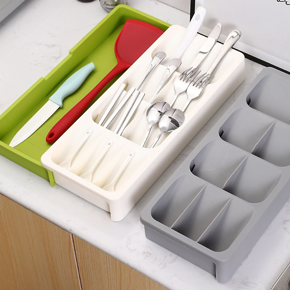 Cutlery Drawer Storage Box Fork Spoon Divider for Kitchen Utensils B