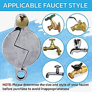 NU-SET Lock | Water Faucet Lock | Water Spigot Lock for Garden Hose Bib Lock | Home Improvement and Garden Accessories (Chrome)