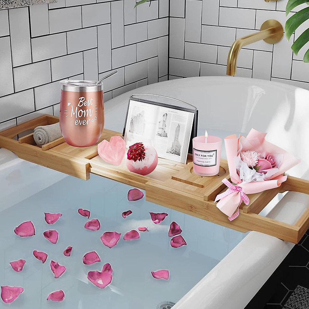 JUPOZOP New Mom Gifts for Women After Birth, Birthday Gifts for Mom from Daughters, Relaxing Gifts for Mom Baskets, Gift Basket for Mom Grandma Nana Mother in Law Women