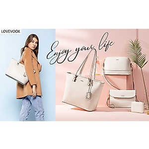 Handbags for Women Shoulder Bags Tote Satchel Hobo 4pcs Purse Set