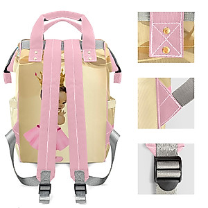 XIUCOO Custom Pink Gold Baby Girl Diaper Bag Backpack with Name Personalized Nappy Shoulders Bag Women Men Gifts 10.83 x 6.69 x15 inch (LxWxH)