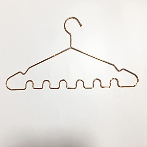 Baoblaze Nonslip Clothes Hangers, Space Saving Strap Dress, Camisoles Hanger Clothes Hanger, Closet Organizer Hanger for Scarves, Skirt, Dresses Sweater, Rose Aureate