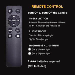 Outdoor Waterproof Large Led Flameless Candle with Remote Timer Long Lasting Battery Operated Plastic Electric Resin Pillar Candle light for Home Garden Patio Xmas Wedding Party Decorations 4”X10”