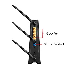 ASUS Dual Band WiFi Repeater & Range Extender (RP-AC1900) - Coverage Up to 3000 sq.ft, Wireless Signal Booster for Home, AiMesh Node, Easy Setup (Renewed)