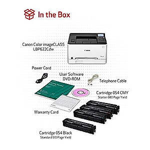 Canon Color Image Class LBP622Cdw -Wireless, Mobile Ready, Duplex Laser Printer, Compact Size - White