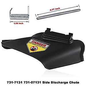 731-07131 Lawn Mower Side Discharge Chute, Compatible with MTD, Cub Cad, Craftsman, Murray Hand-Pushed Lawn Mower, Also for Troy Bilt Mower TB110, TB130, TB200, TB230, TB240, etc, Replaces 731-7131.