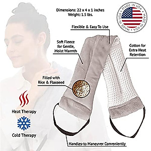 Versatile Microwavable Heating Pads for Neck Pain Relief, Back Pain, and Shoulder Pain Relief - Microwave Heating Pad for Cramps and Muscle Relief, Hot and Cold Reusable Pad - 1 Pack