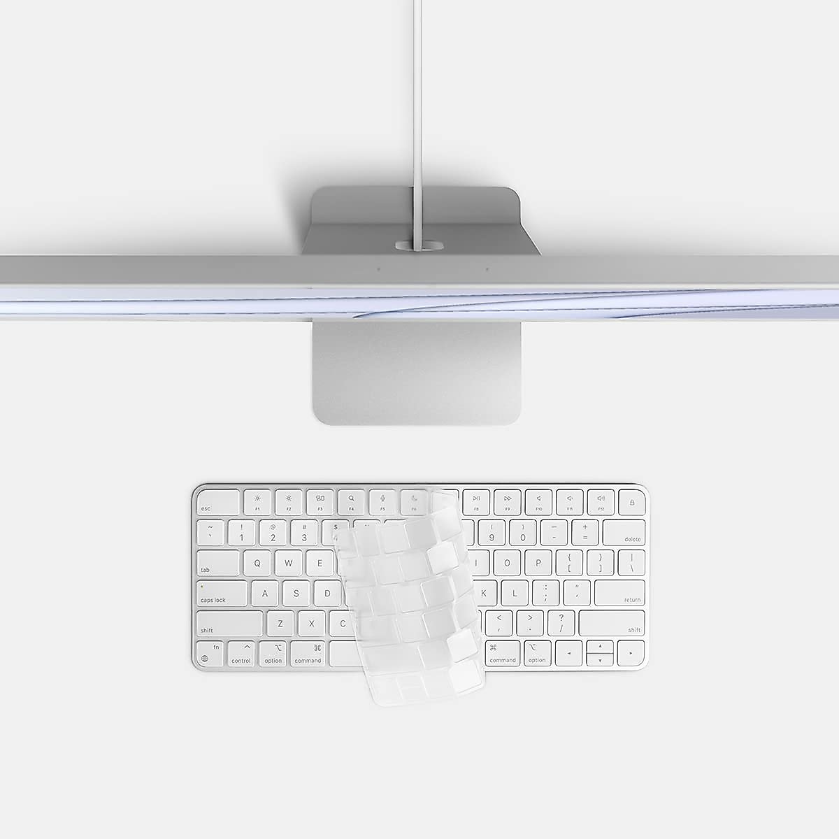 UPPERCASE GhostCover Premium Keyboard Cover Protector, Compatible with Magic Keyboard(No Touch ID) from 2024 2023 2021 M4 M3 M1 iMac 24" A2450, US Layout Only, NO Numeric keypad (Clear)