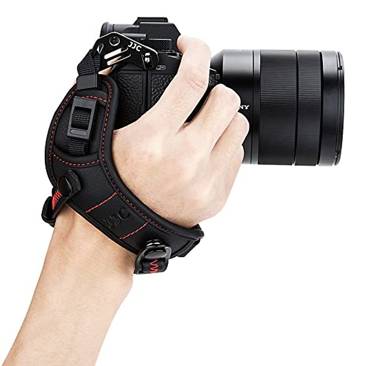 JJC Deluxe Mirrorless Camera Hand Grip Strap for Canon EOS R8 R6 Mark II R5 R7 R10 R RP M50 M6 Mark II Nikon Z9 Z7II Z6II Z5 Z50 Z30 Z fc Fuji Fujifilm X-T5 X-T4 X-T3 X-S10 X-T30 X-T20 X-E4 X-H2 X-H2S