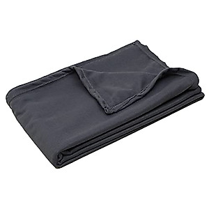 Polar Fleece Blankets for Bed - Twin Size Thermal Lightweight Spread - Soft Brushed Material - All Season Plush Throw Blankets/Pet Blankets - 56’’ x 92’’ - Dark Grey