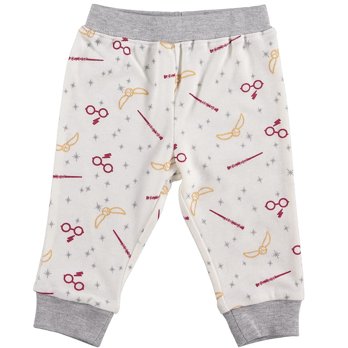 Harry Potter Newborn Baby Girls Short Sleeve Bodysuit Pants and Headband 3 Piece Outfit Set White 0-3 Months