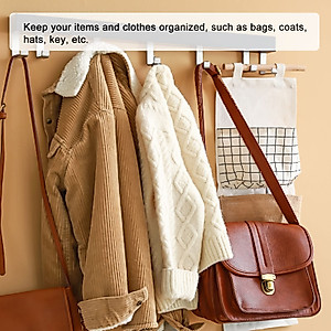 uxcell Coat Hook Rack, 304 Stainless Steel Coat Rack Wall Mounted with 7 Hooks Metal Hook Rail Wall Hangers for Hanging Bedroom Bathroom 2Pcs