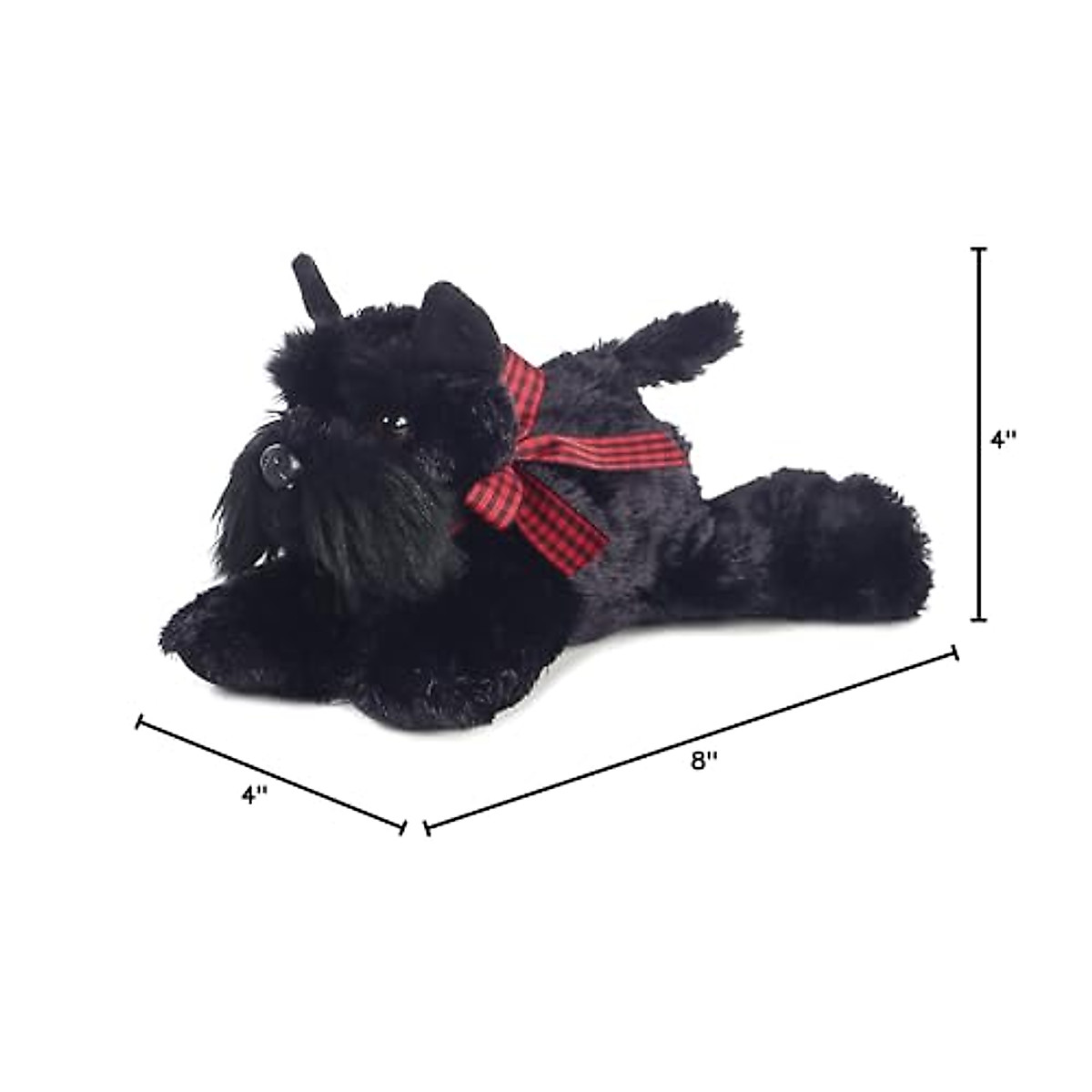 Aurora® Adorable Mini Flopsie™ Scotty™ Stuffed Animal - Playful Ease - Timeless Companions - Black 8 Inches