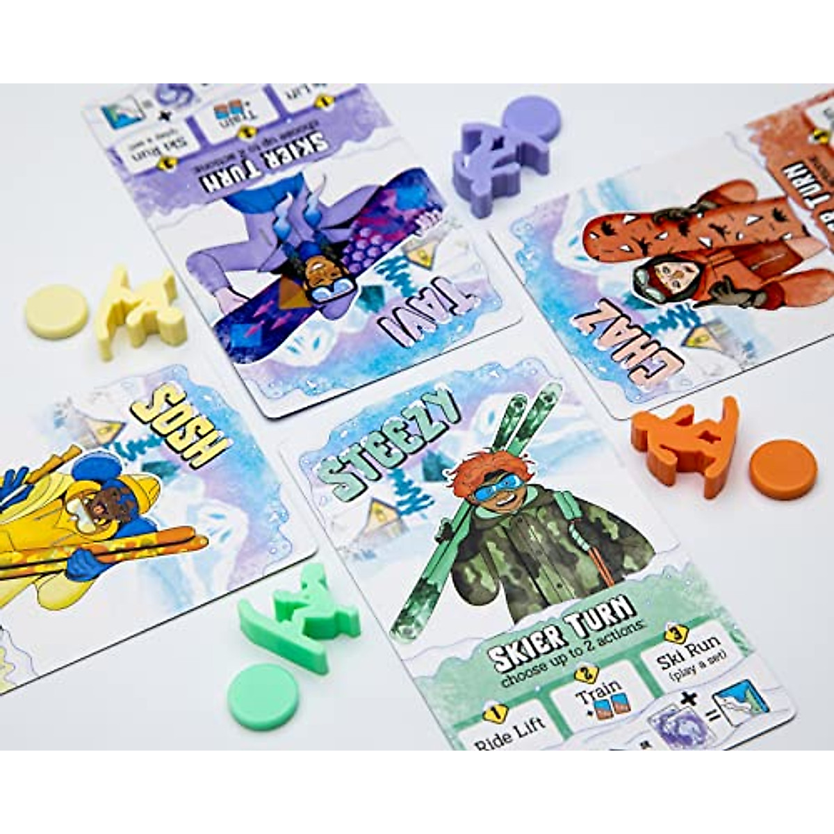 Skull Canyon Ski Fest Board Game - Race Down the Slopes and Conquer the Mountain! Strategy Game for Kids and Adults, Ages 14+, 2-4 Players, 45-90 MInute Playtime, Made by Pandasaurus Games