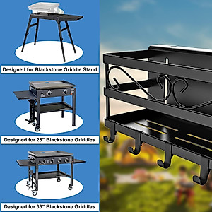 GDNEASE Blackstone Grill Caddy | Removable BBQ Accessory for 28"/36" Spatula Tool Holder | Griddle Caddy Tool-Free & Easy to Install