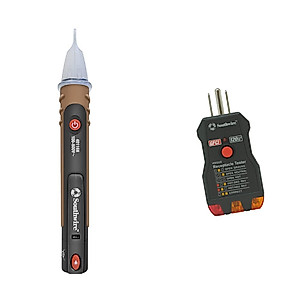 Southwire Tools 40116N NCV Detector 100-600V AC & 40022S Receptacle Tester, Black