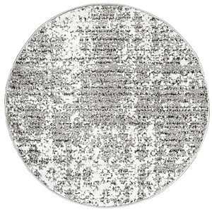 nuLOOM Deedra Modern Abstract Area Rug - 6 Round Area Rug Modern/Contemporary Grey/Ivory Rugs for Living Room Bedroom Dining Room Kitchen