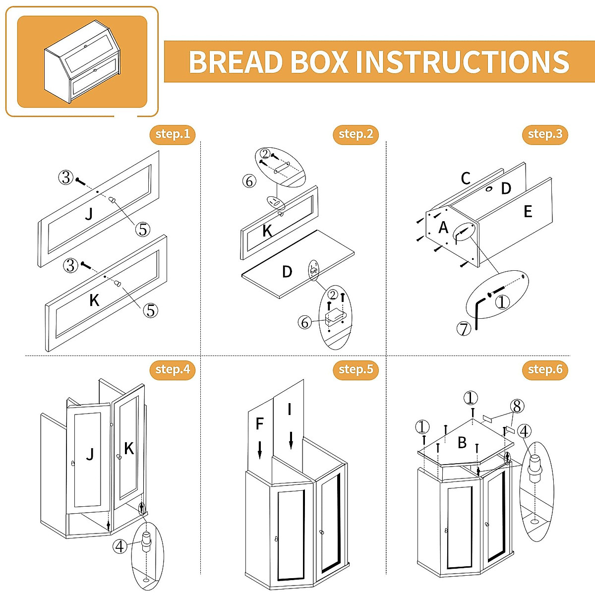 LEIMO KPARTS Bread Storage Farmhouse Bread Box For Kitchen Countertop,Double Layer Bamboo Wooden BreadBox Large Capacity Bin Bread Holder For Kitchen Counter Bread Container With Clear Window