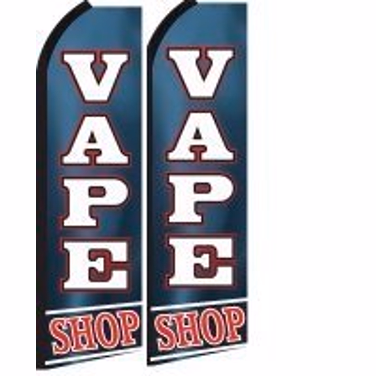 Vape Shop Standard Size Swooper Feather Flag Sign Pk of 2 (11.5x 2.5 Feet)