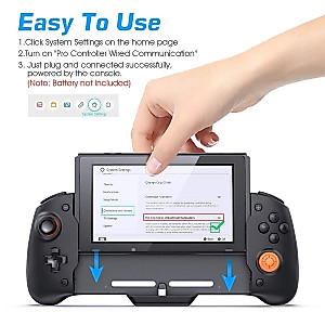 DOBE FOMIS ELECTRONICS TNS-19252 switch controller Plug and Play for N- Switch Charge and Play Games at Same time with six-axis Gyroscope Gravity Sensing Dual-Motor Vibration (19252)