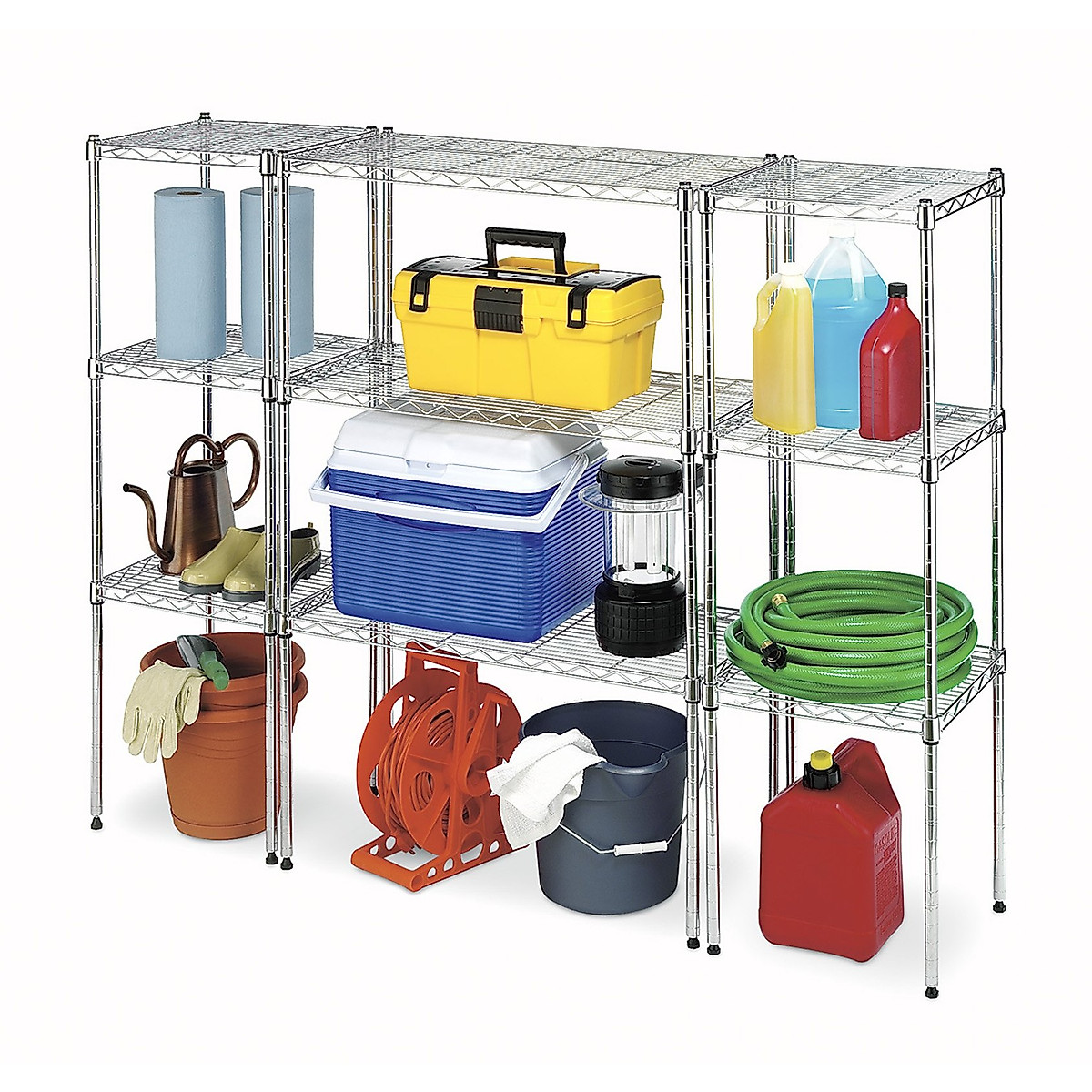 Whitmor Supreme Stacking Shelf and Organizer - Adjustable - Chrome