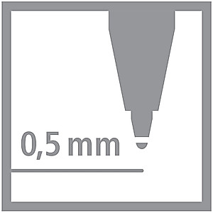 Stabilo Bionic Worker Rollerball Pen Soft Grip Medium 0.8mm Tip 0.6mm Line Black Ref 2018-46 [Pack of 10]