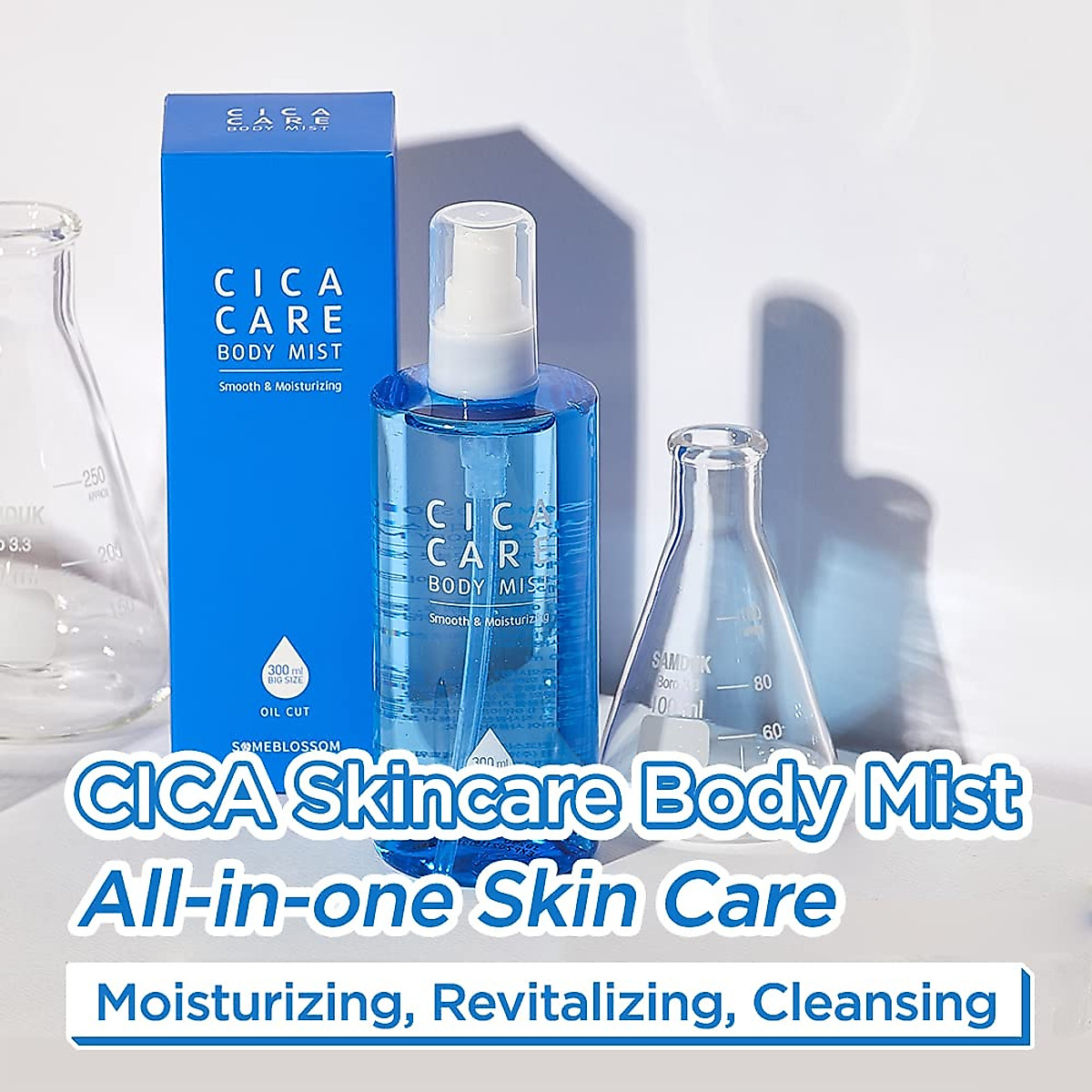 SOMEBLOSSOM Cica Care Back & Body Exfoliating Acne Spray with AHA (Citric Acid) 10 oz, Moisturizing, Exfoliation Soothing 3-in one for all skin types