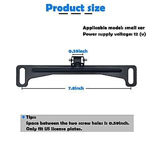 neynavy 1 PC Car Rear View Camera License Plate Bracket, Universal Car Dash Cam Mirror Camera Kit Rearview Camera Mount, Installation Holder for Backup Camera Reverse Camera (Black)