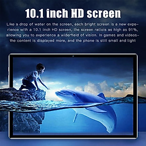 P10 2 in 1 Tablet with Keyboard, 10.1 Inch FHD 5G WiFi USB C Tablet for Android12, 8GB RAM 256GB ROM, 8 Core 4G Network Calling Tablet with Front 16MP Rear Camera for Daily (US Plug)