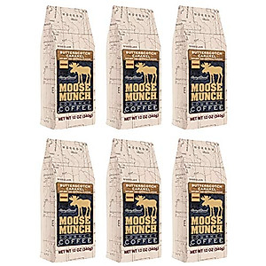 Moose Munch Gourmet Ground Coffee by Harry & David, 6/12 oz bags (Butterscotch Caramel)