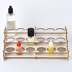 Wooden Paint Rack Painting Rack Paint Ink Bottle Storage Cabinet, Holds 18 Bottles of Paint