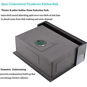 27 Inch Black Farmhouse Sink Workstation-Bokaiya 27x22 Matte Black Stainless Steel Farmhouse Apron Front 16 Gauge Single Bowl Farm Sink with Cutting Board