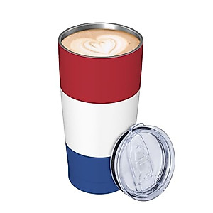 VKKOEWL Netherlands Holland Flag Stainless Steel Insulated Tumbler 20 Oz Travel Water Bottle Coffee Mug Drink Cup With Lid Straw