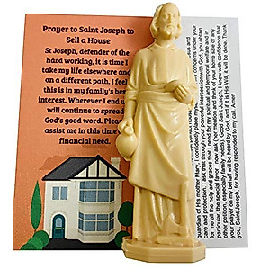 Westmon Works St Joseph Statue for Selling Homes with Instruction Card and House Prayer Complete Set