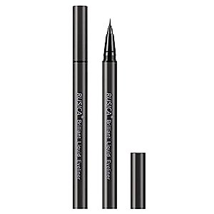 RUSICA 2 Count Waterproof Liquid Eyeliner Ultra-Fine Felt Tip Smudge Resistant Eye Makeup Stylist, Black, 0.3 Fl. Oz