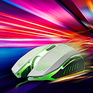 CHONCHOW Gaming Keyboard and Mouse LED Backlit Combo (White)