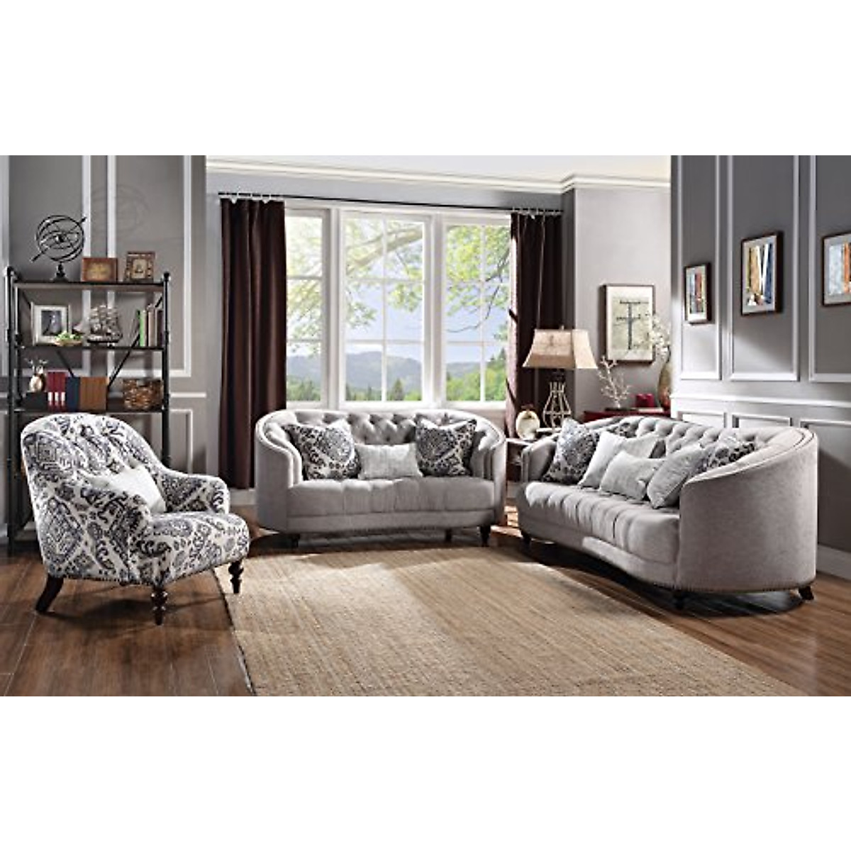 ACME Furniture Saira Sofa, Light Gray