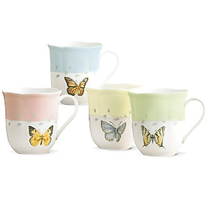 Lenox 773903 Butterfly Meadow 4-Piece Mug Set, Multicolor, 1.85 LB