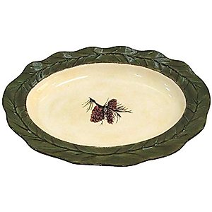 HiEnd Accents Rustic Pine Cone Serving Platter (EA)