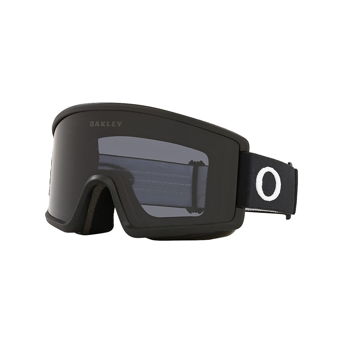 Oakley Target Line L OO7121 Matte Black/Dark Grey Ski Goggles For Men For Women + BUNDLE with Designer iWear Eyewear Kit