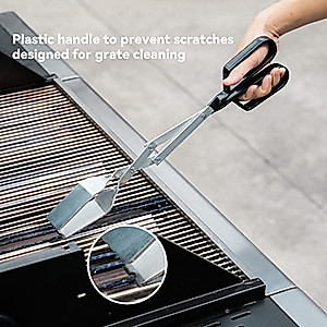 Kenmeister Chef Barbecue Grilling Tong, Extra Long BBQ Grill Tool with Handle, Easy to Control Wide Grip Kitchen Tongs for Grilling, Camping, Tailgating, Outdoor/Indoor Cooking Activities