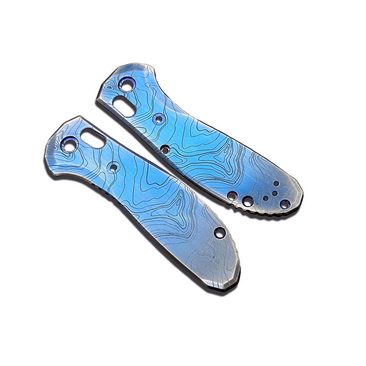 Black TOPO Titanium Scales for Benchmade GRIPTILIAN 551 & 550