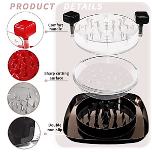 NSODREEM Chicken Shredder, Multifunctional Meat Shredder, Black, Stainless Steel, Shredding Meat, Grinding Vegetables, Making Nut Butters