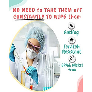 Pink Safety Glasses For Women - Lab Safety Glasses, Cute Dental Assistant Glasses, Anti Fog Nursing Goggles, Eye Protection glasses, Medical Goggles - Lentes De Seguridad Para Trabajar Para Mujer